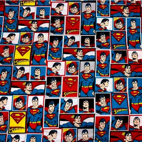 Other | Superman Cotton Fabric By The Yard | Poshmark